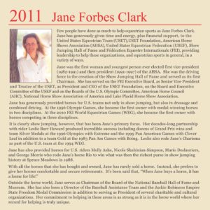 Jane Forbes Clark, Champion of Horse Sport
