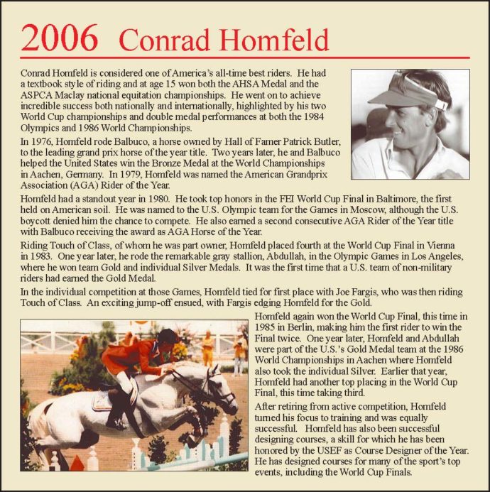 Hall of Fame Thursday: Conrad Homfeld