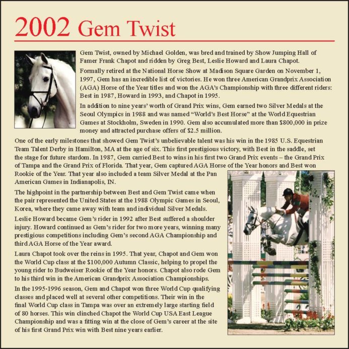 Hall of Fame Thursday: Gem Twist, the Horse of a Lifetime